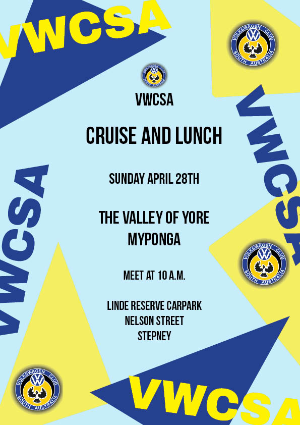 April Flyer - Volkswagen Club of SA